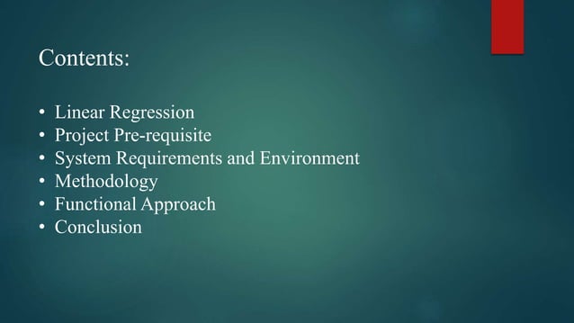 Linear regression model | PPT