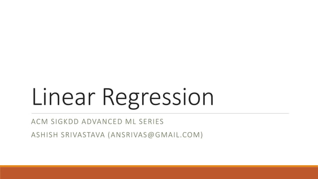 Linear regression | PPTX