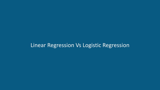 Linear Regression vs Logistic Regression | Edureka | PDF | Computing ...