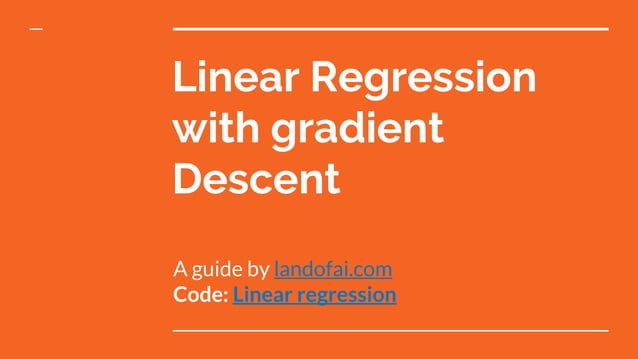 Linear regression with gradient descent | PPTX | Computing | Technology & Computing