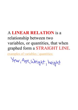 Linear Relationships | PDF
