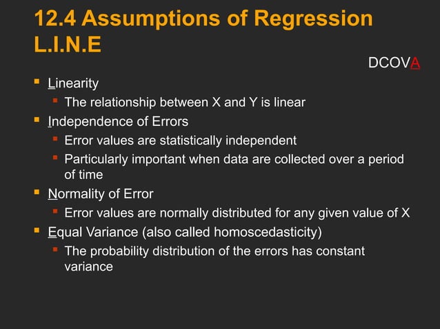 Linear Regression statistical analysis s | PPT
