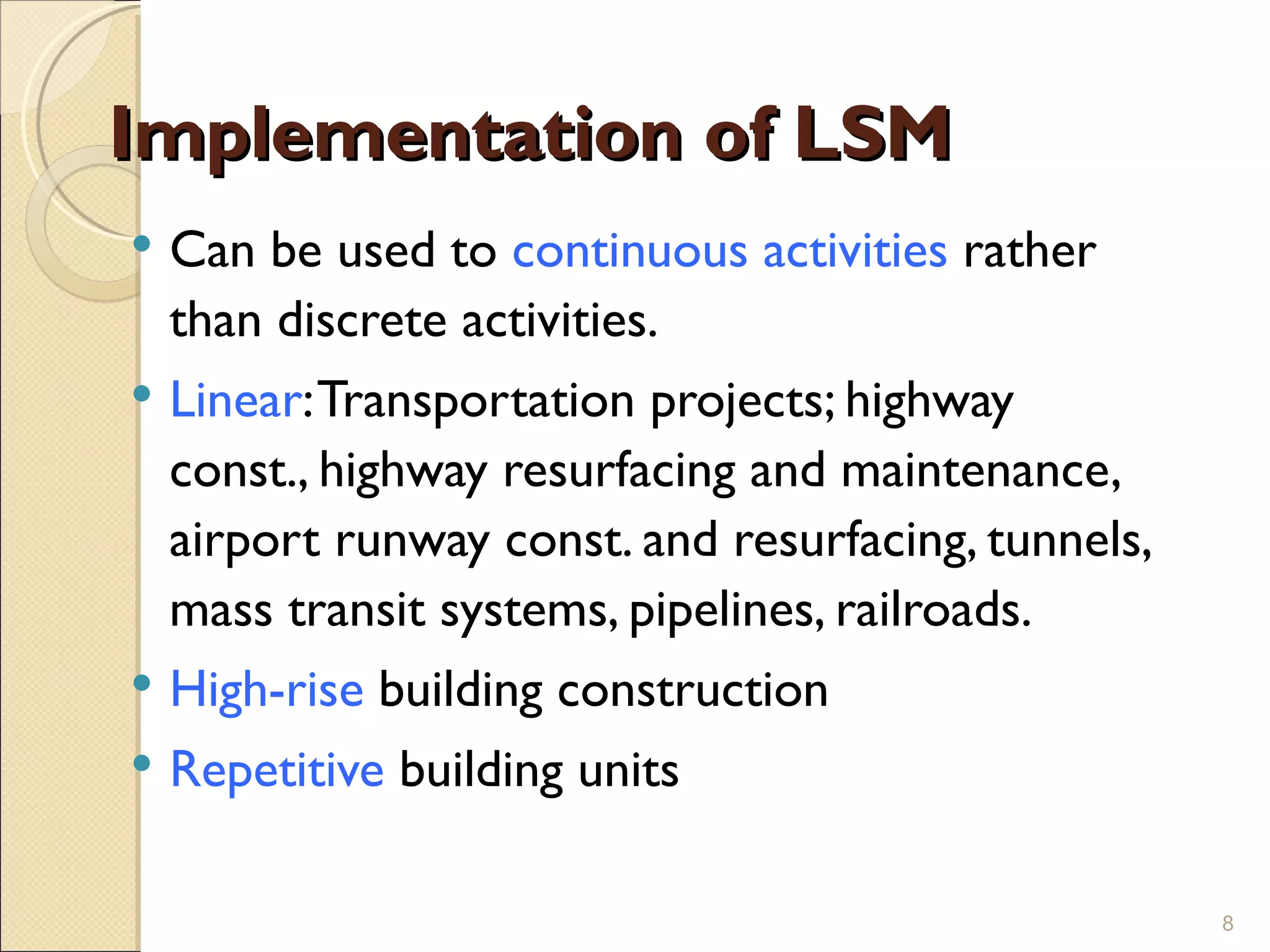 Linear Scheduling Lsm Ppt