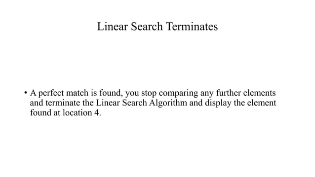 Linear Search for design and analysis of algorithm | PPTX