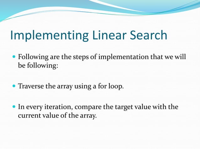 Linear search in ds | PPT