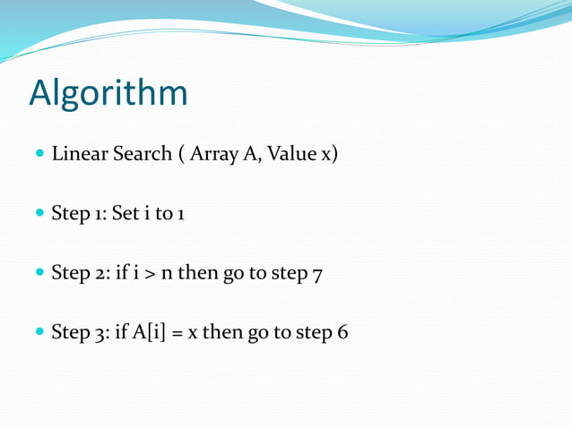 Linear search in ds | PPT
