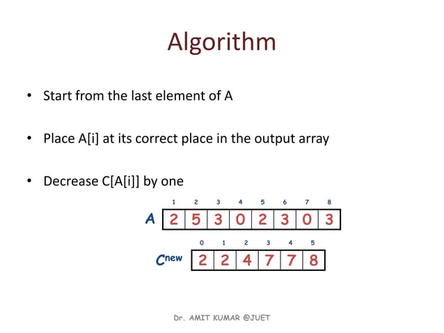 Linear sort | PPT