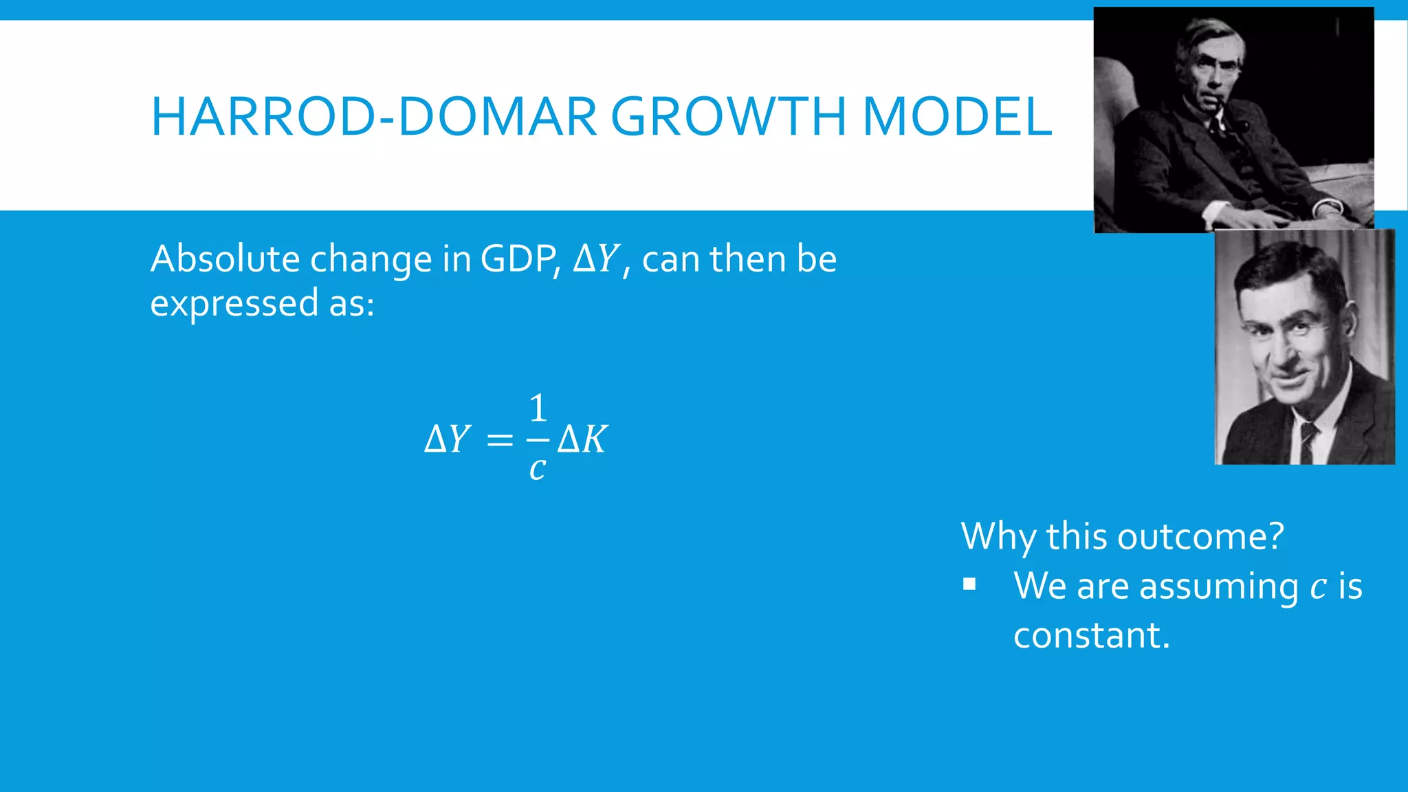 Linear stages of growth and the harrod domar growth | PPTX