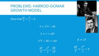 Linear stages of growth and the harrod domar growth | PPTX