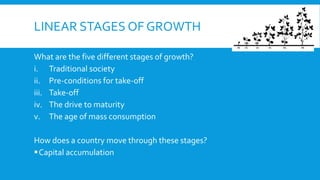 Linear stages of growth and the harrod domar growth | PPTX