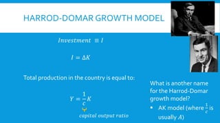 Linear stages of growth and the harrod domar growth | PPTX