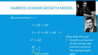 Linear stages of growth and the harrod domar growth | PPTX