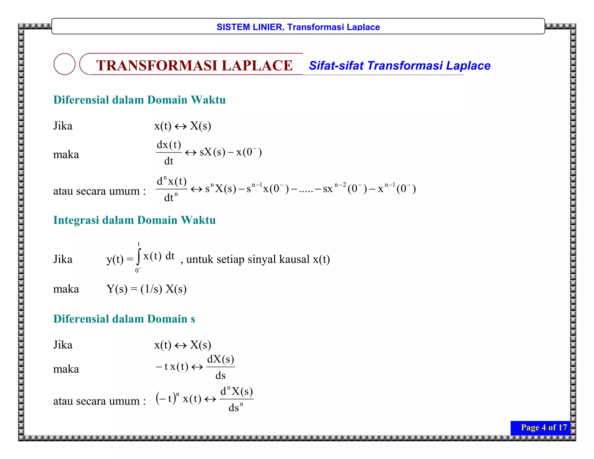 Transformasi Laplace | PDF
