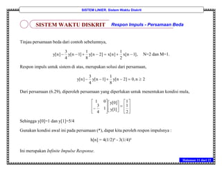 Sistem LTI Waktu Diskrit | PDF