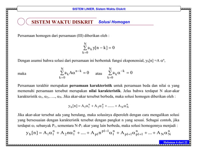 Sistem LTI Waktu Diskrit | PDF