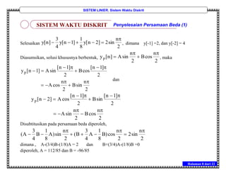 Sistem LTI Waktu Diskrit | PDF