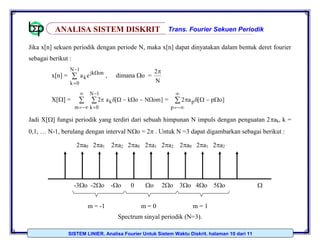 Transformasi Fourier Waktu Diskrit | PDF