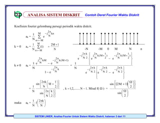 Transformasi Fourier Waktu Diskrit | PDF