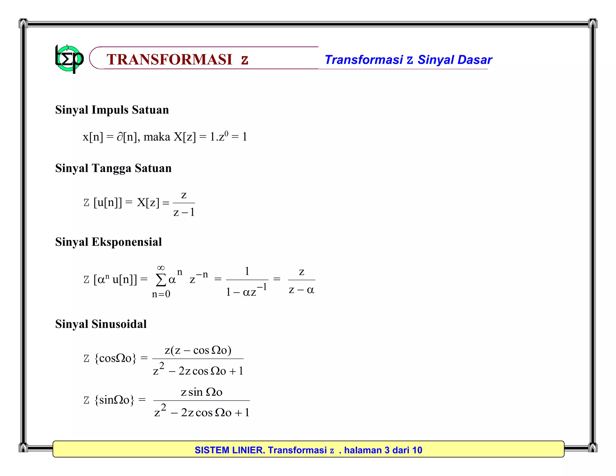 Transformasi Z | PDF