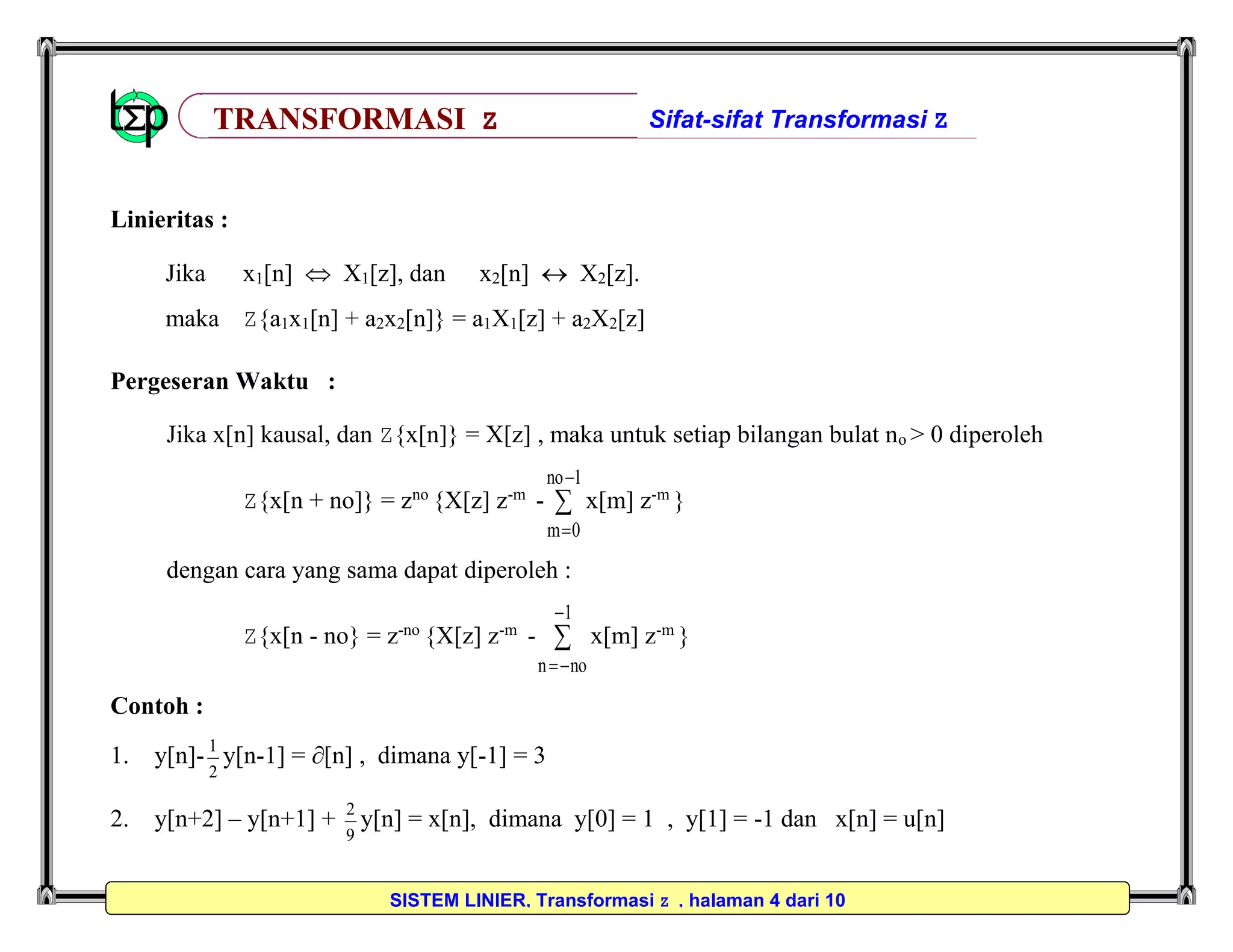 Transformasi Z | PDF