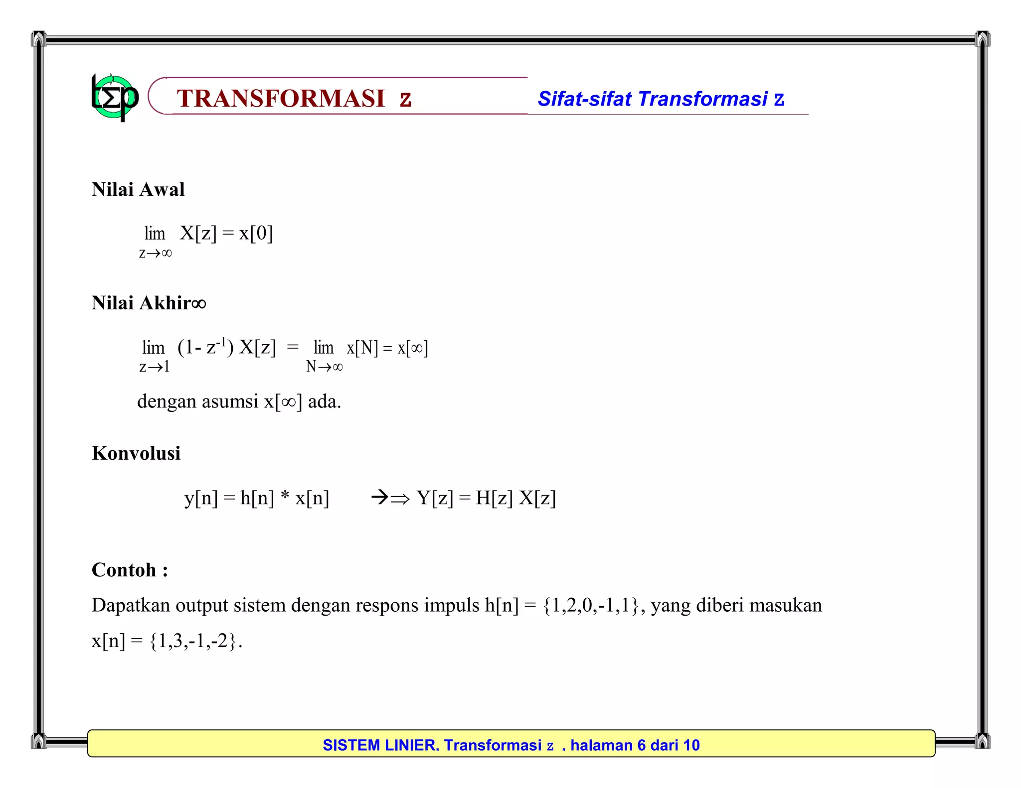 Transformasi Z | PDF