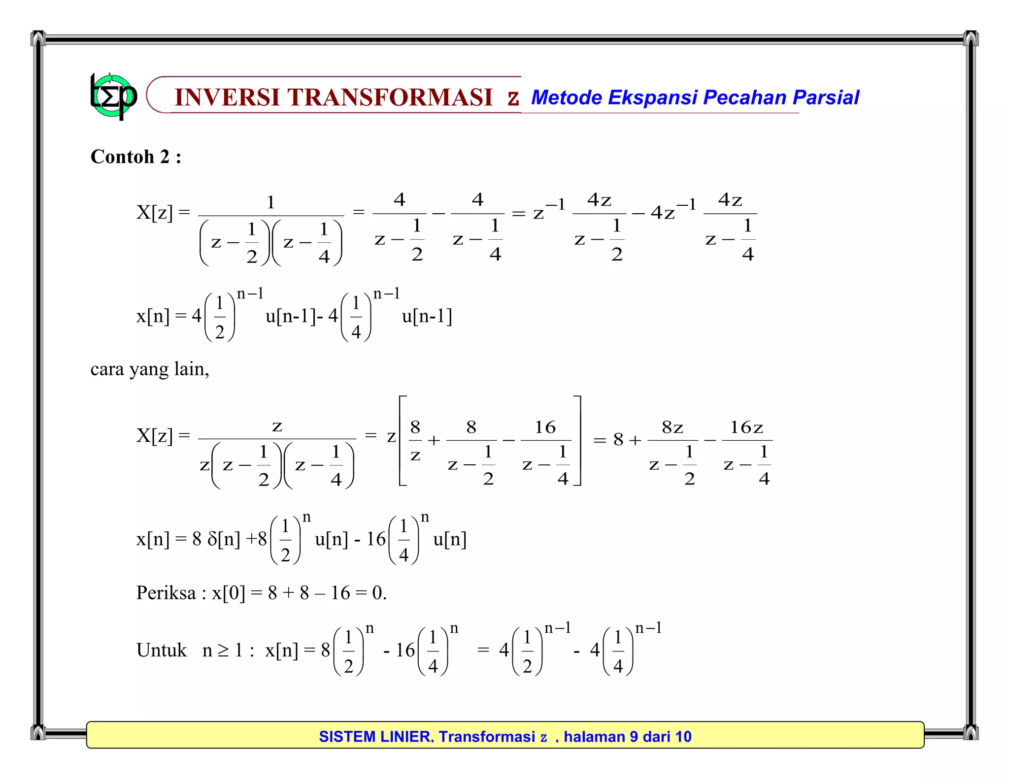 Transformasi Z | PDF