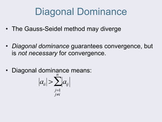 Linear Systems Gauss Seidel | PPT | Physics | Science