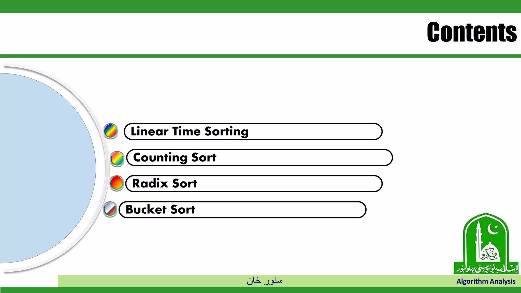 Linear timesorting | PPT
