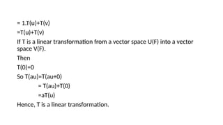 Linear Transformations.pptx linear trans | PPTX