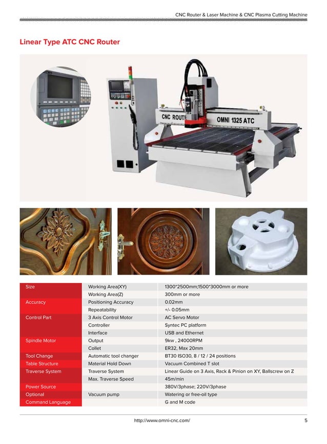 Linear Type ATC CNC Router | PDF | Woodworking | Arts and Crafts