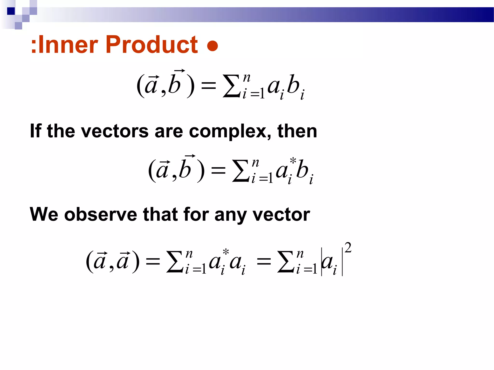 Linear vector space | PPT