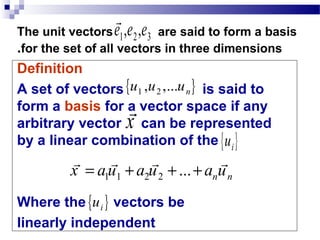 Linear vector space | PPT