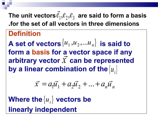 Linear vector space | PPT