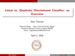 Linear vs. quadratic classifier power point | PPT