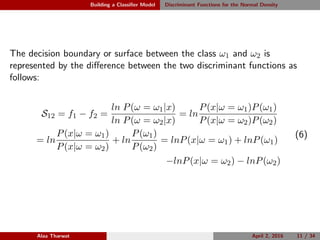 Linear vs. quadratic classifier power point | PPT