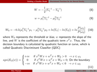 Linear vs. quadratic classifier power point | PPT