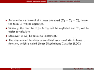 Linear vs. quadratic classifier power point | PPT