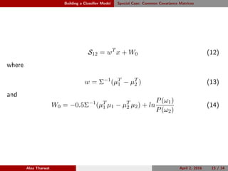Linear vs. quadratic classifier power point | PPT