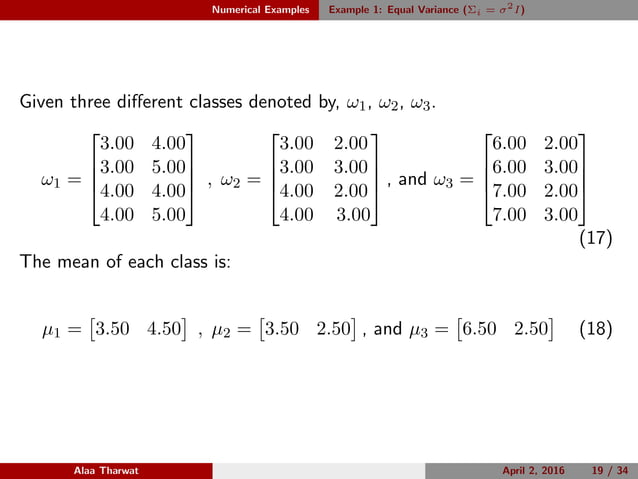 Linear vs. quadratic classifier power point | PPT