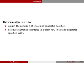 Linear vs. quadratic classifier power point | PPT