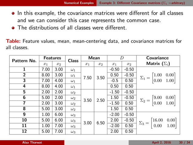 Linear vs. quadratic classifier power point | PPT