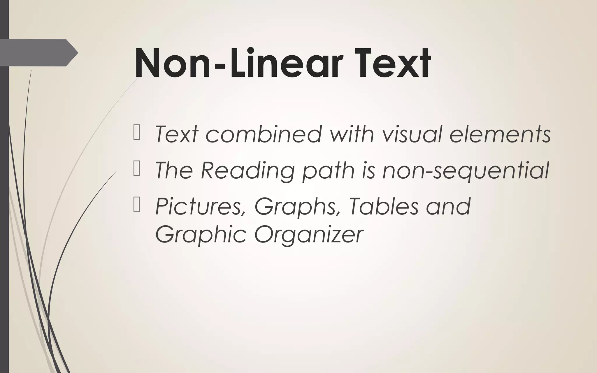 English 9 - Linear vs. Non-Linear Text | PPT