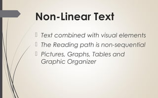 English 9 - Linear vs. Non-Linear Text | PPT