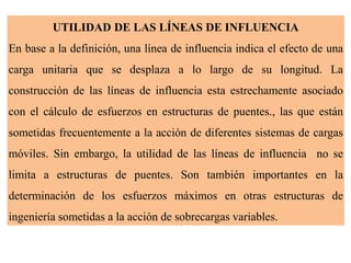 Lineas influencia tema1 | PPTX