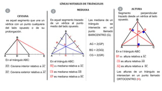 Líneas notables de triángulos | PPTX