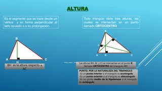 Lineas y puntos notables de un triangulo | PPTX
