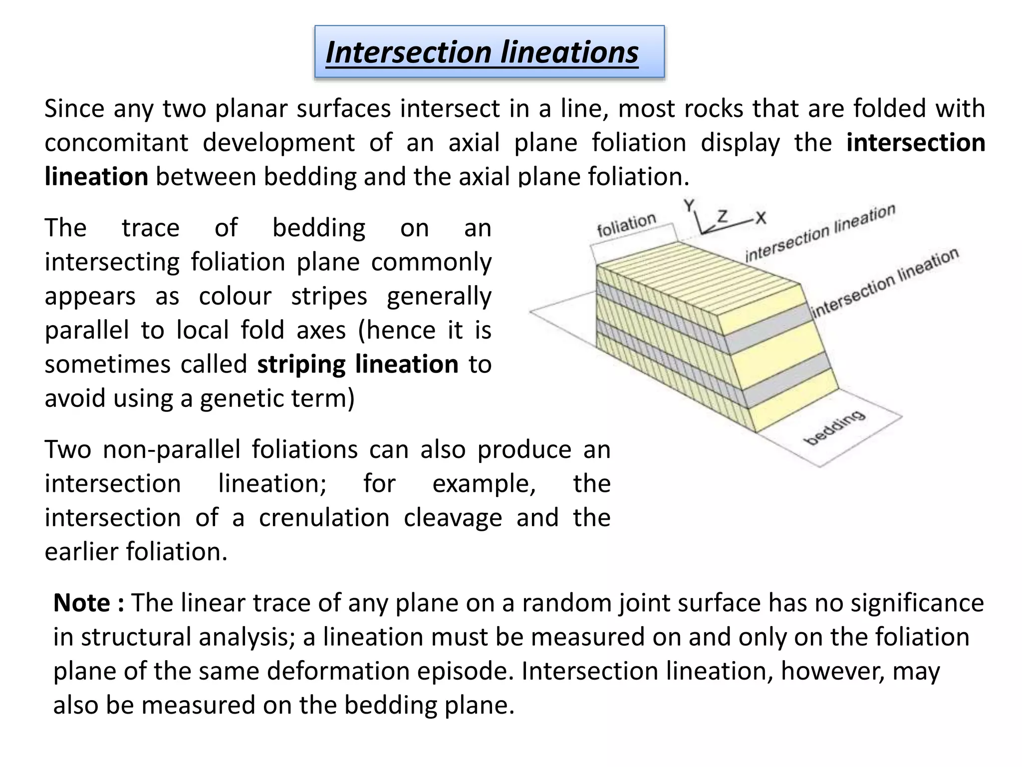 Lineation | PPTX | Geology | Science