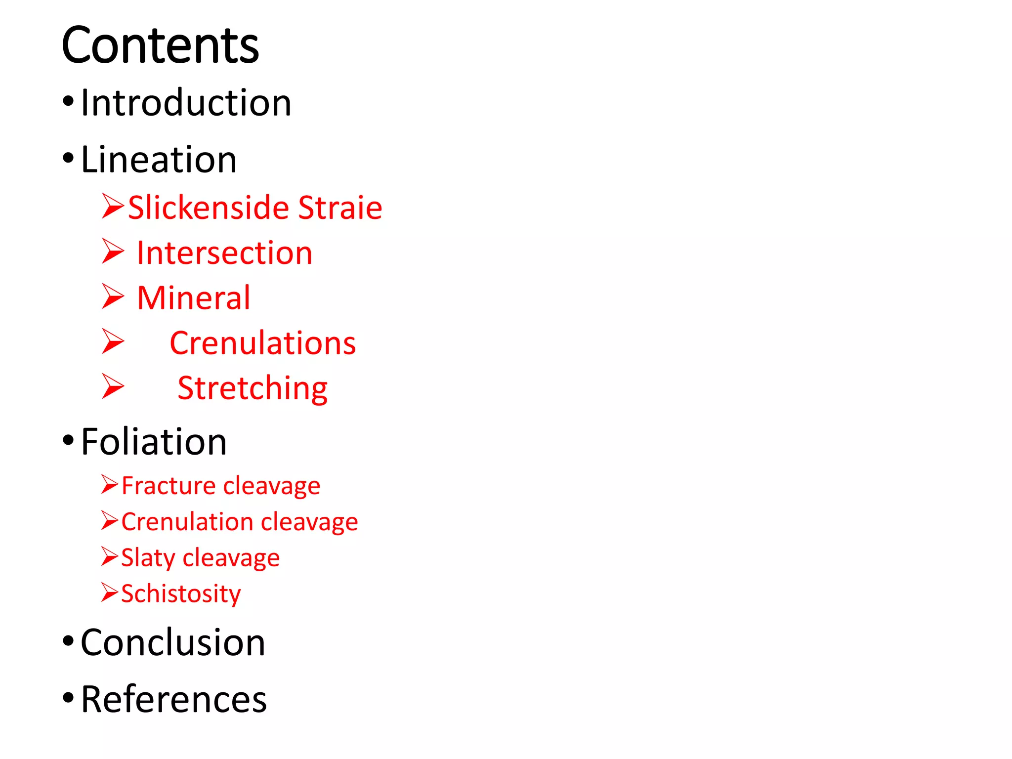 Lineation and foliation | PPTX