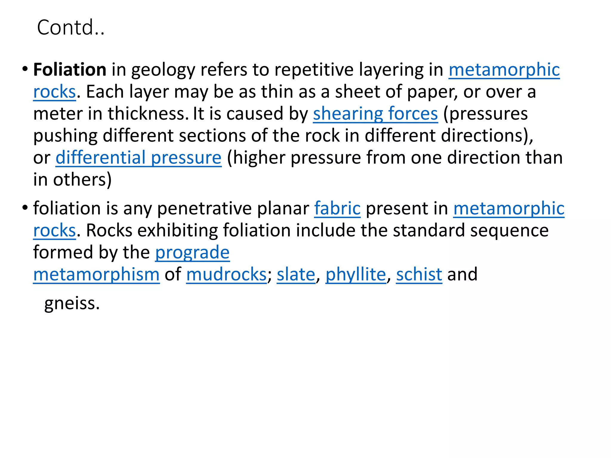 Lineation and foliation | PPTX