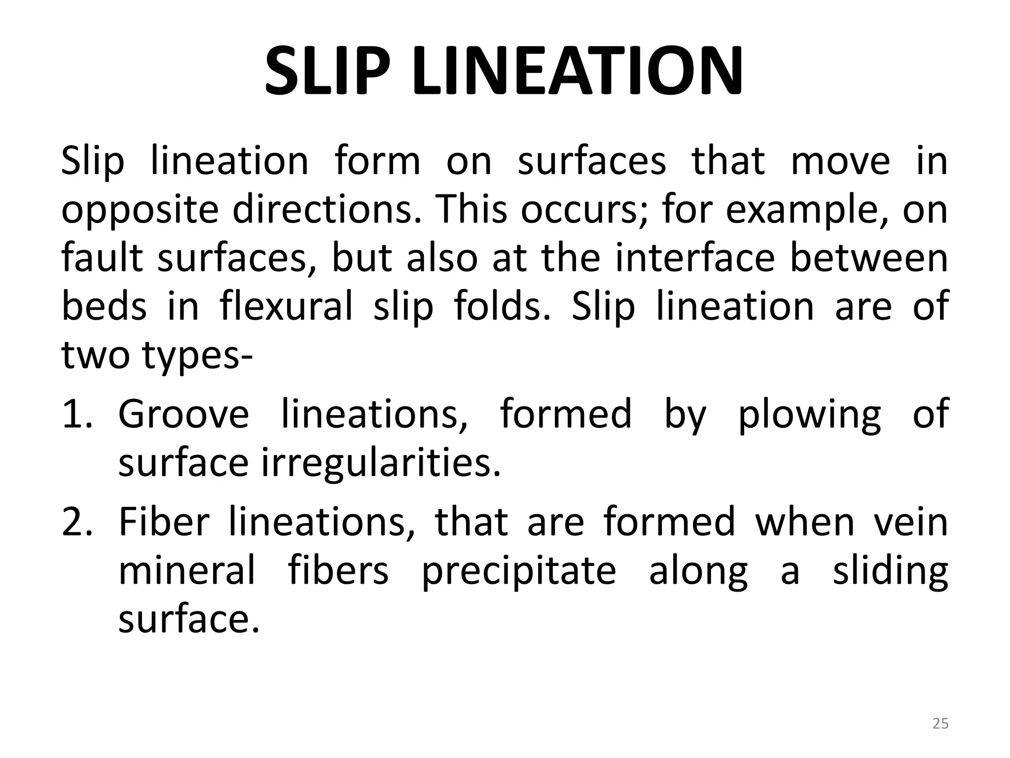 Lineation and their types | PPTX